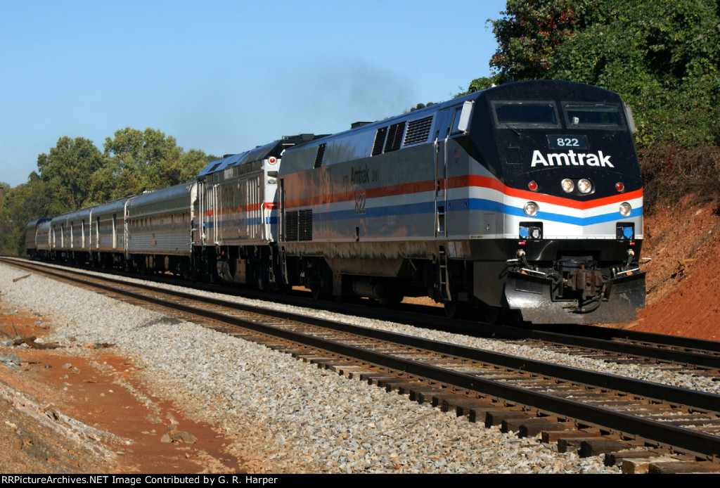Amtrak exhibit train finally arrives Lynchburg. Taken at Carroll Av.